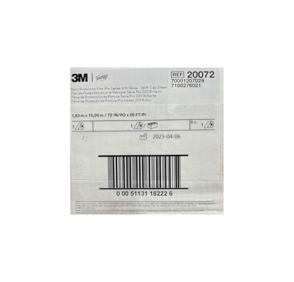 3M PPF Pro Series 200 Gloss 72" X 50' (w/ cap sheet) | EPD Shop