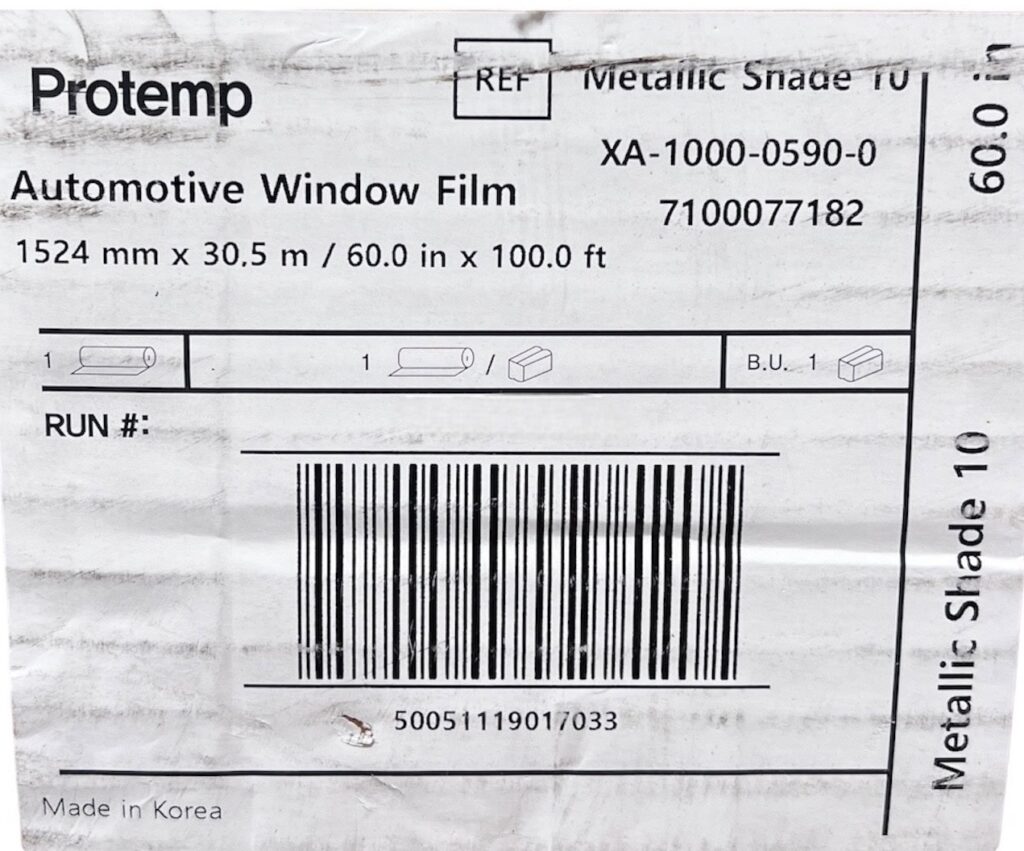 ProTemp Metallic Shade 10 60" X 100' | EPD Shop