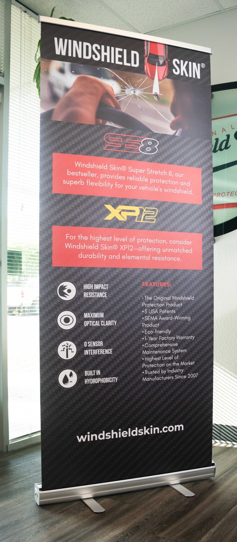 Windshield Skin Retractable Banner Stand | EPD Shop