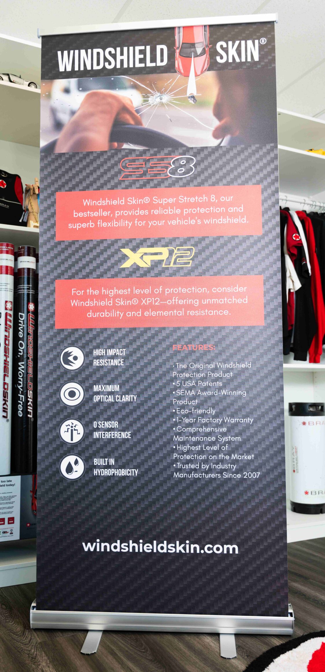 Windshield Skin Retractable Banner Stand | EPD Shop